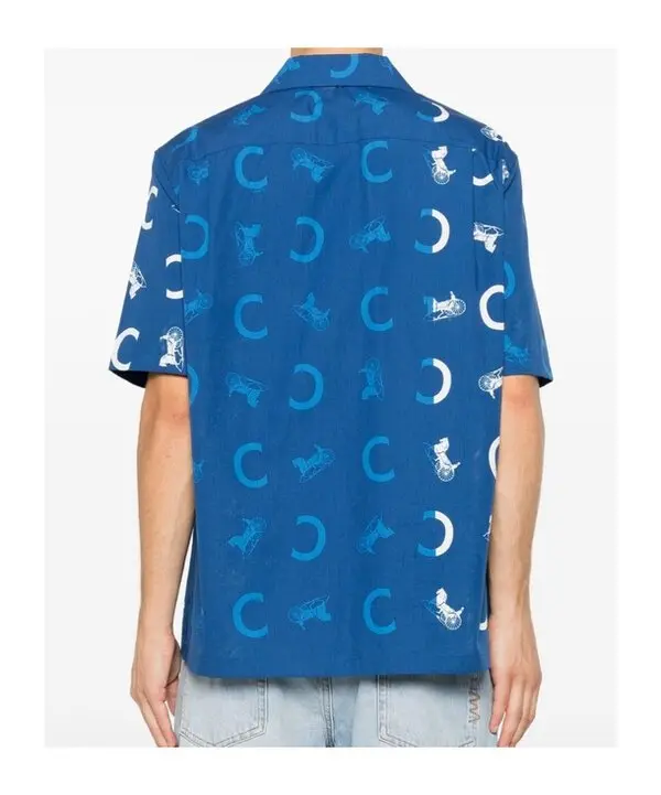 Celine Bowling' Shirt With Pointed Collar And Front Button Closure