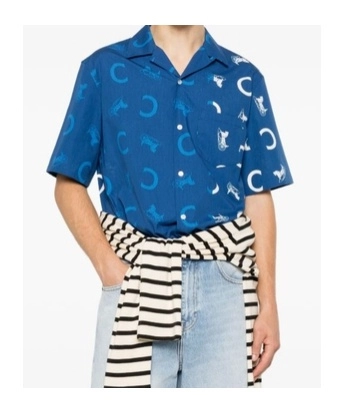 Celine Bowling' Shirt With Pointed Collar And Front Button Closure