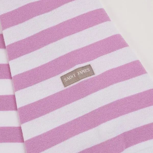 Saint James Striped Short Sleeve Polo Shirt