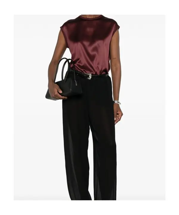 Brunello Cucinelli Satin Cap Sleeve Top