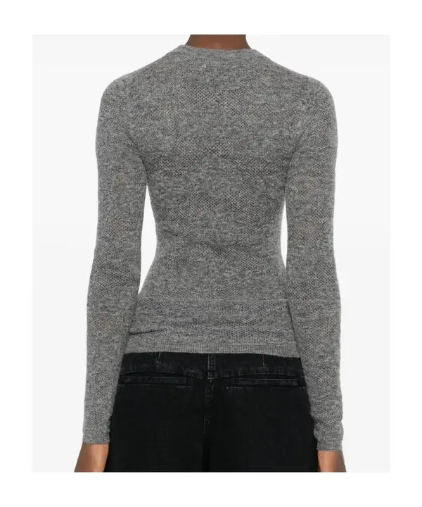 Brunello Cucinelli Open-knit Long-sleeve Sweater