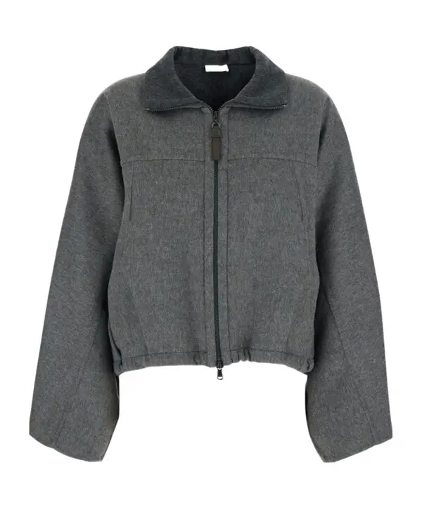 Brunello Cucinelli Double-zip Bomber Jacket - Black