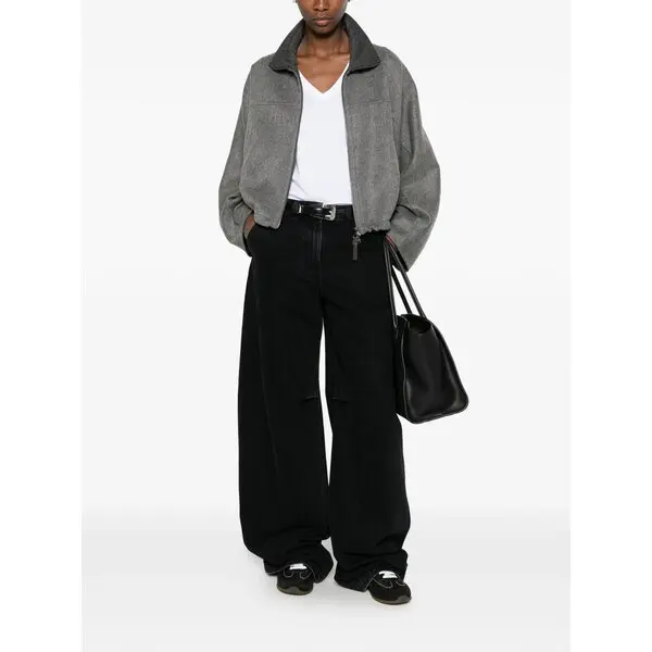 Brunello Cucinelli Double-zip Bomber Jacket - Black