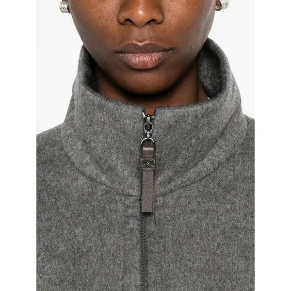 Brunello Cucinelli Double-zip Bomber Jacket - Black