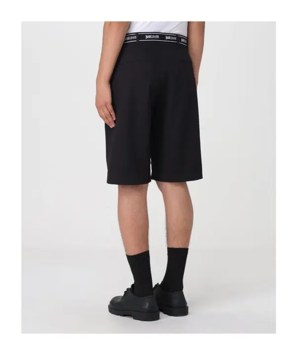 Just Cavalli Logo Waistband Knee-length Shorts