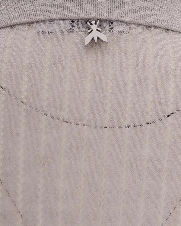Patrizia Pepe Knitted Polo Shirt With Button Detail
