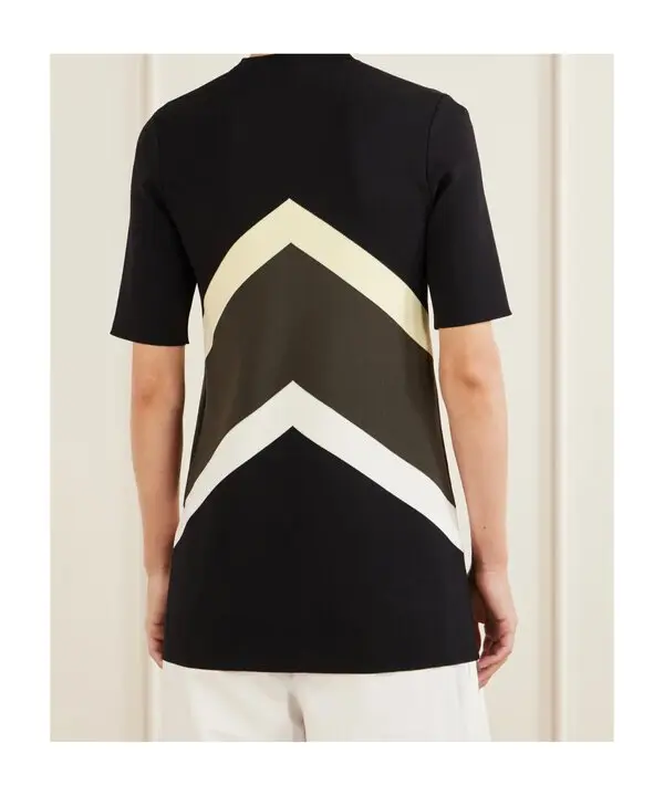 TOTEME Short-sleeved T-shirt With Chevron Detail