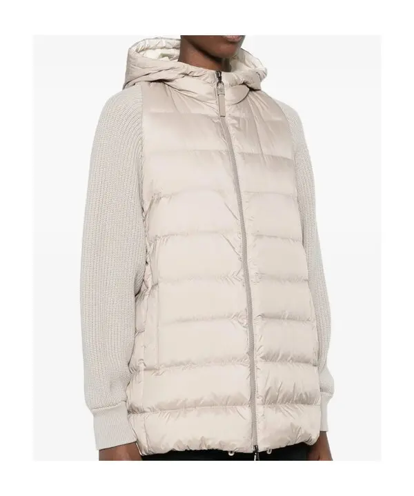 Brunello Cucinelli Shiny Zipped Down Jacket - Nude
