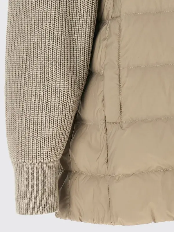 Brunello Cucinelli Shiny Zipped Down Jacket - Nude