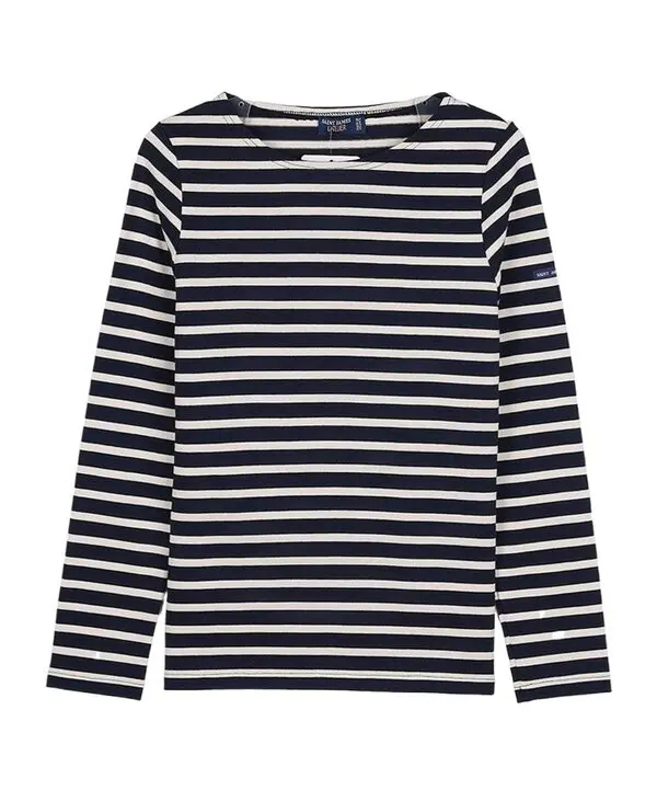 Saint James Long Sleeve Striped T-shirt - Black