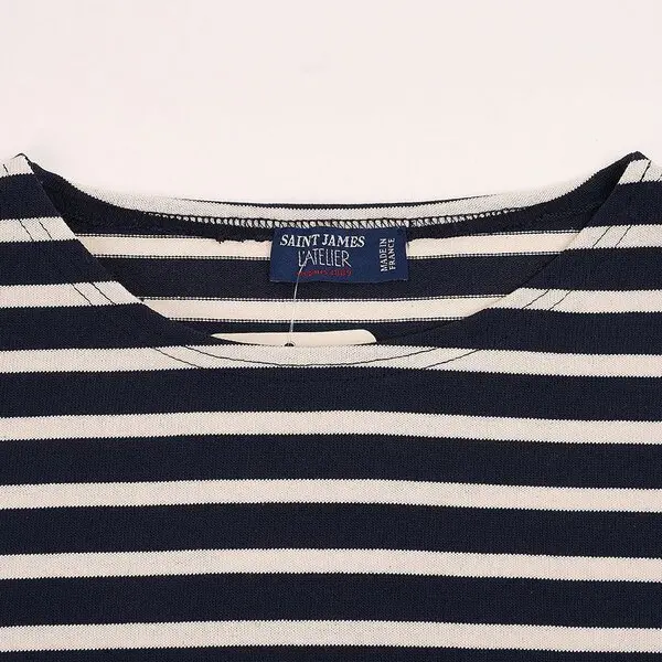 Saint James Long Sleeve Striped T-shirt - Black