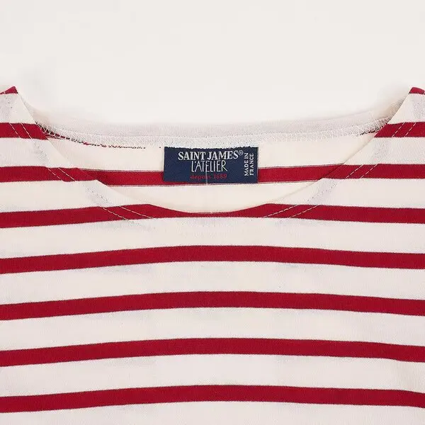 Saint James Long-sleeve Striped T-shirt - White