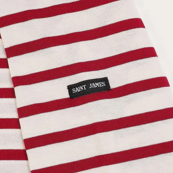 Saint James Long-sleeve Striped T-shirt - White