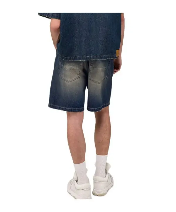 Amiri Faded Effect Drawstring Denim Shorts