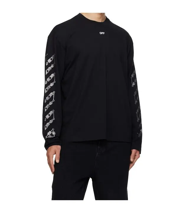 Off-White Chain Araldic Arrow Long Sleeve T-shirt