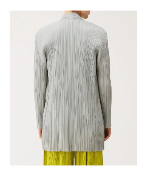 PLEATS PLEASE BY ISSEY MIYAKE Collarless Pleated Cardigan