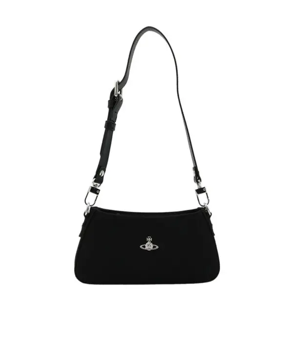 VIVIENNE WESTWOOD Orb Logo Shoulder Bag - Black