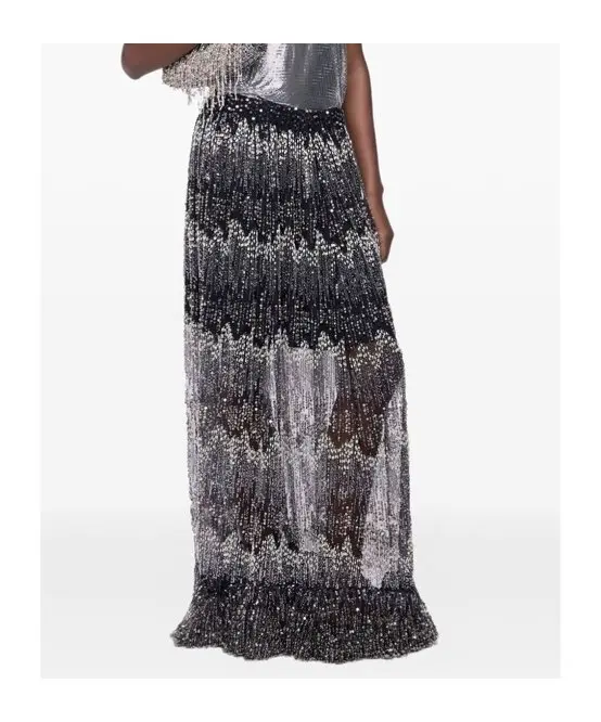 Rabanne Embellished Faux-pearl Maxi Skirt