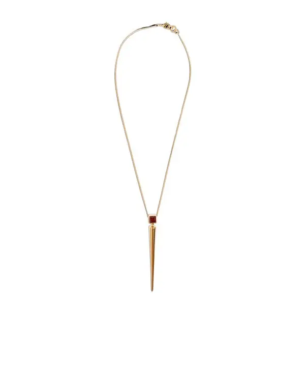 JIL SANDER Embellished Pendant Necklace - Gold