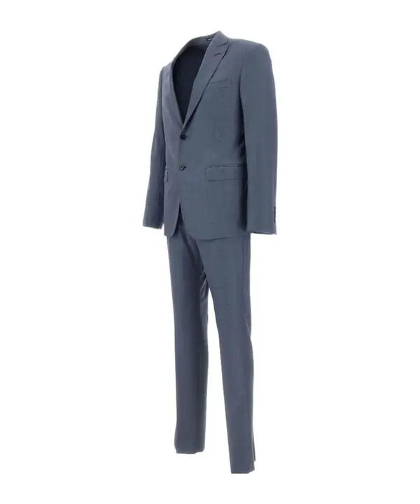 Emporio Armani Two-button Peaked-lapels Single-breasted Suit - Blue