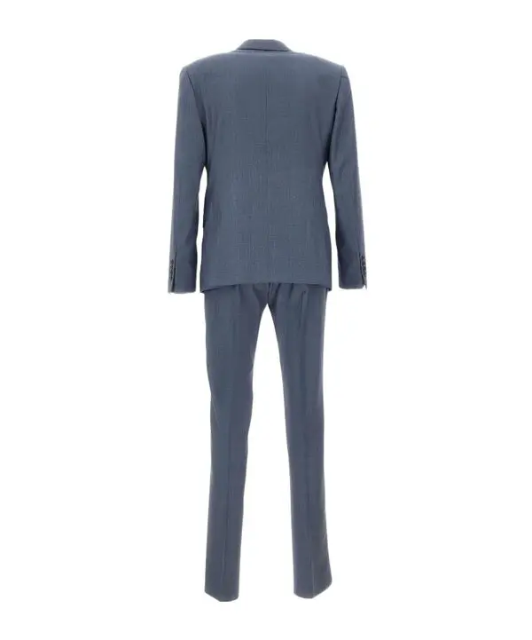 Emporio Armani Two-button Peaked-lapels Single-breasted Suit - Blue