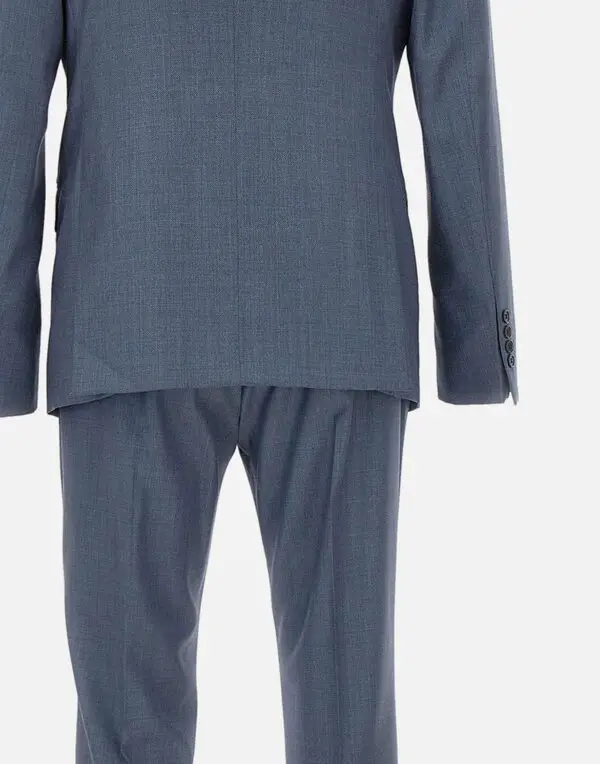 Emporio Armani Two-button Peaked-lapels Single-breasted Suit - Blue