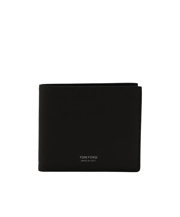 TOM FORD Logo Embossed Bi-fold Wallet - Black