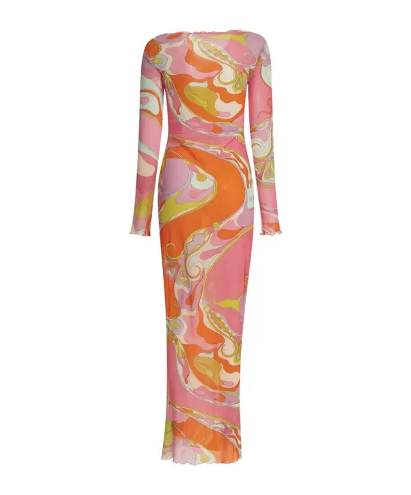 Emilio Pucci Orchidee Printed Long Dress