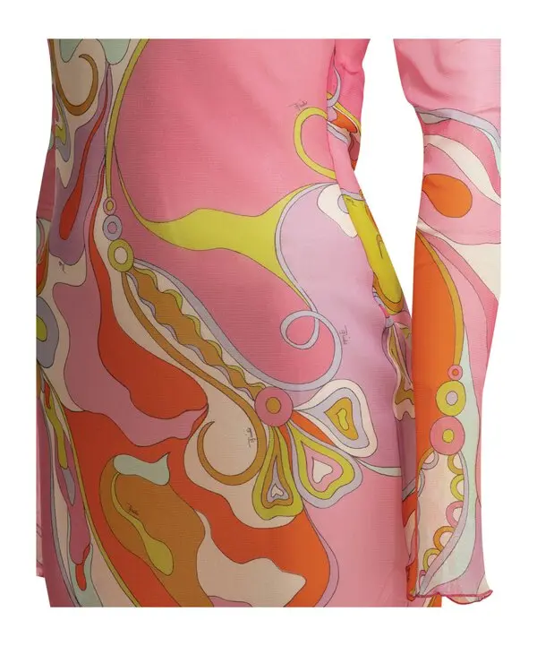 Emilio Pucci Orchidee Printed Long Dress