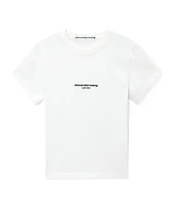 Alexander Wang Logo Print Cropped T-shirt - White