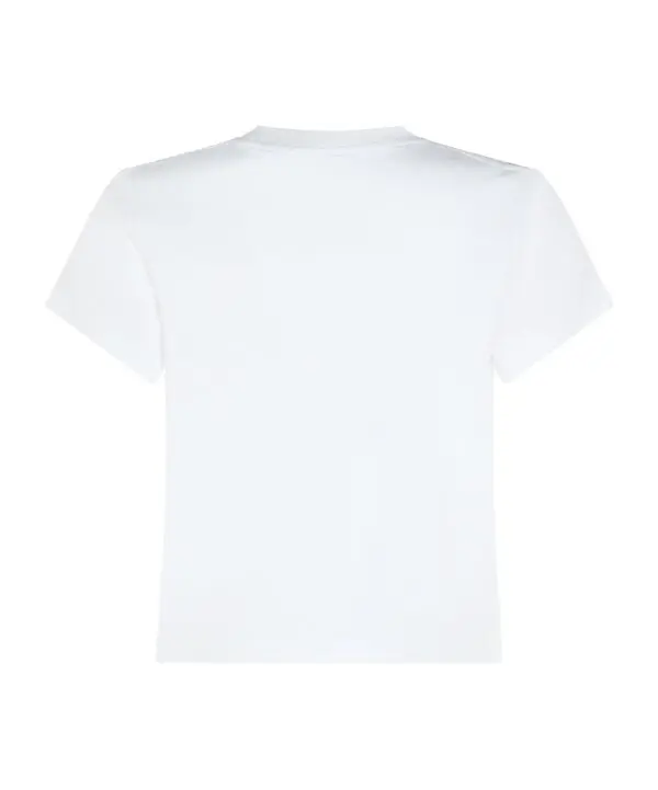 Alexander Wang Shrunken Logo Cropped T-shirt - White