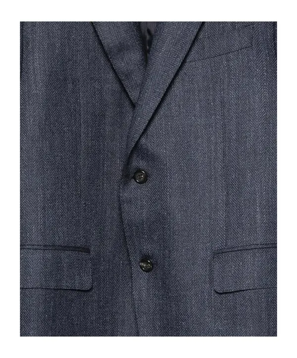 Canali Herringbone-pattern Notch-lapels Jacket