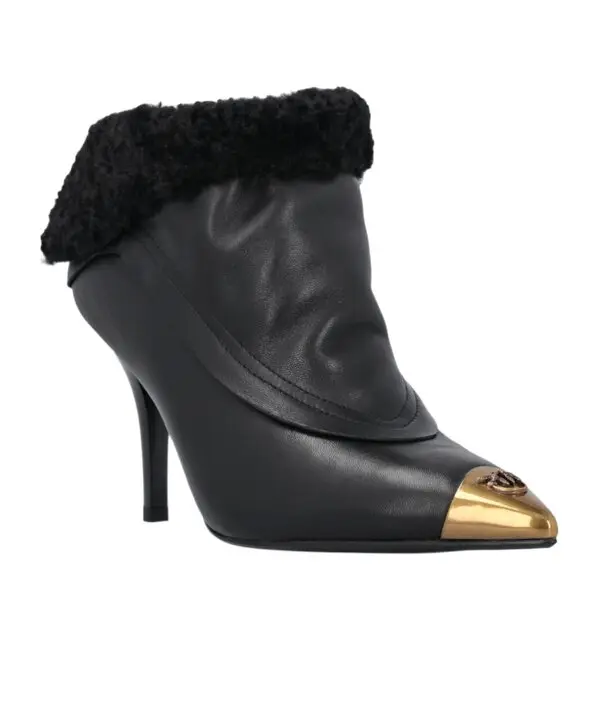 Pinko 90mm Pointed Toe Logo Ankle Boots