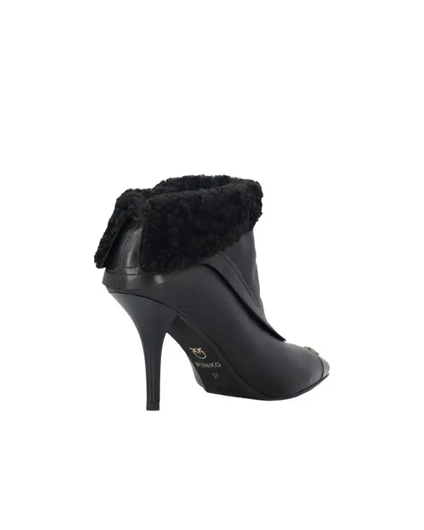 Pinko 90mm Pointed Toe Logo Ankle Boots