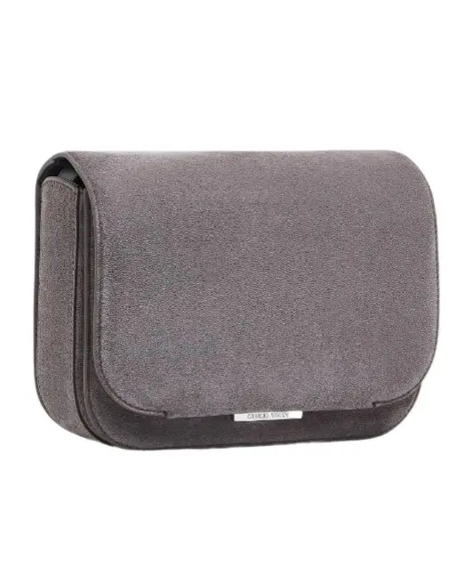 Giorgio Armani Suede Shoulder Bag With Flap And Adjustable Strap