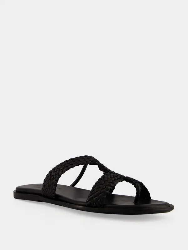 Hereu Lina Woven Strappy Flat Sandals