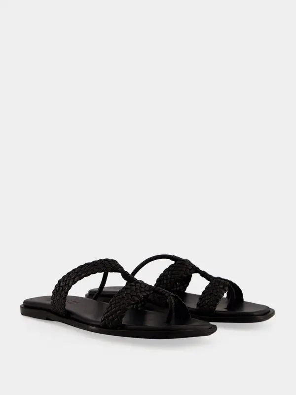 Hereu Lina Woven Strappy Flat Sandals
