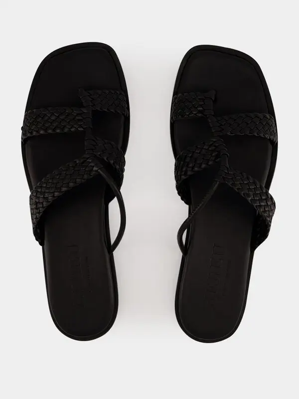 Hereu Lina Woven Strappy Flat Sandals