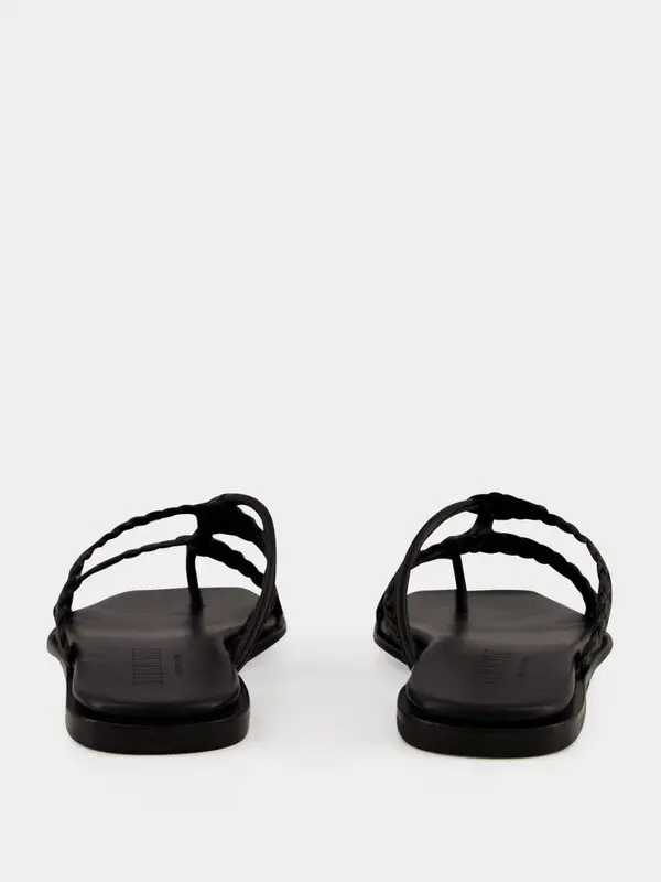 Hereu Lina Woven Strappy Flat Sandals