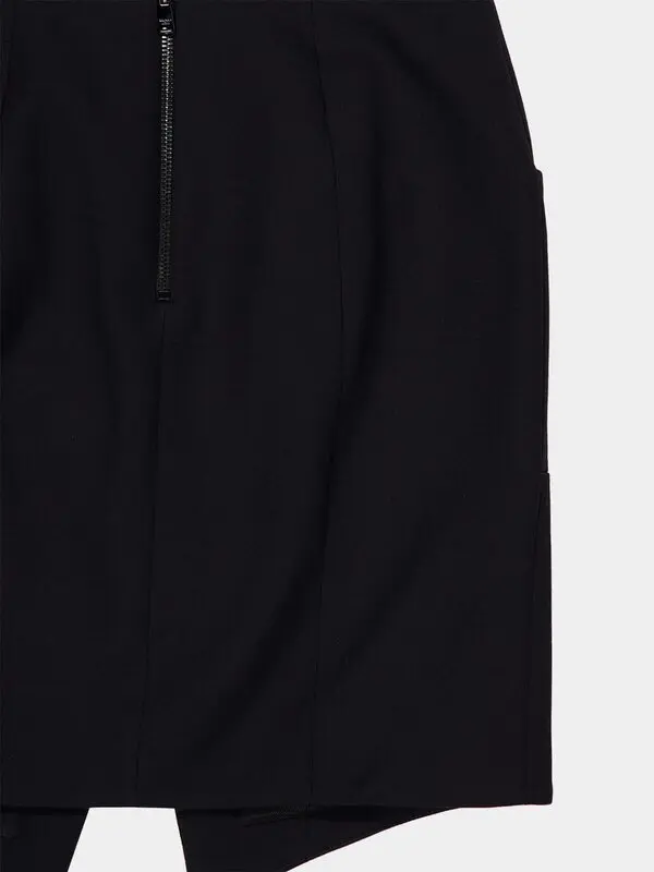 Balmain Short Grain De Poudre Skirt With Anthem Buckle