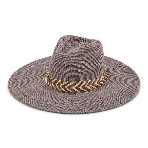 SHADED THE LABEL Willowmere Straw Fedora Hat - Grey