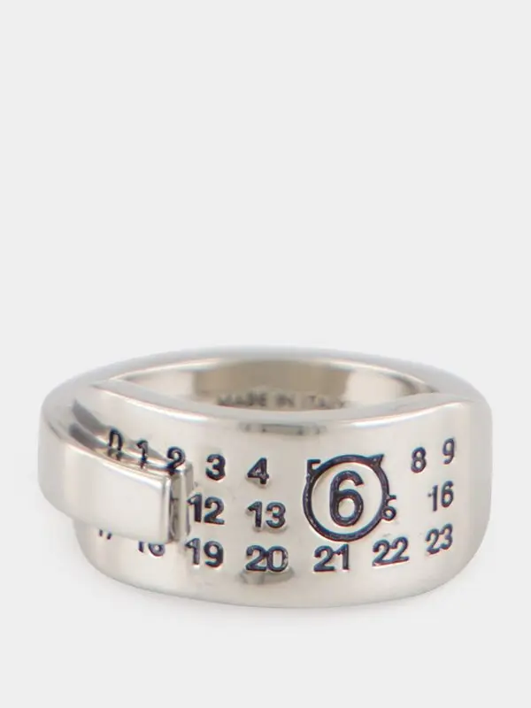 MAISON MARGIELA Numeric Brass Ring - Silver