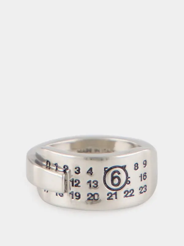 MAISON MARGIELA Numeric Brass Ring - Silver