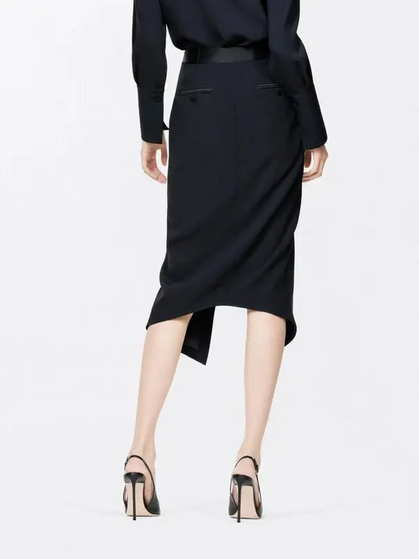 TOM FORD Midi Pencil Satin Acetate Skirt