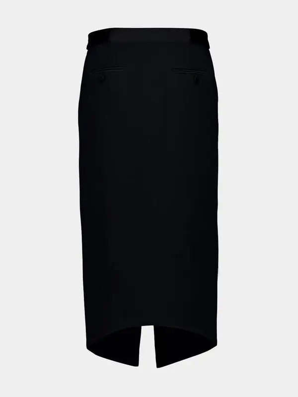 TOM FORD Midi Pencil Satin Acetate Skirt