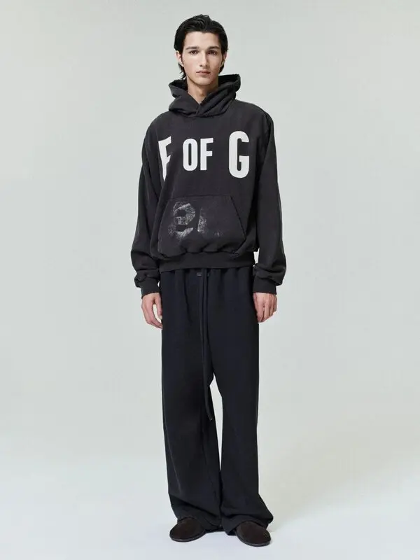 Fear Of God Sunfaded Wide Leg Sweatpant - Black