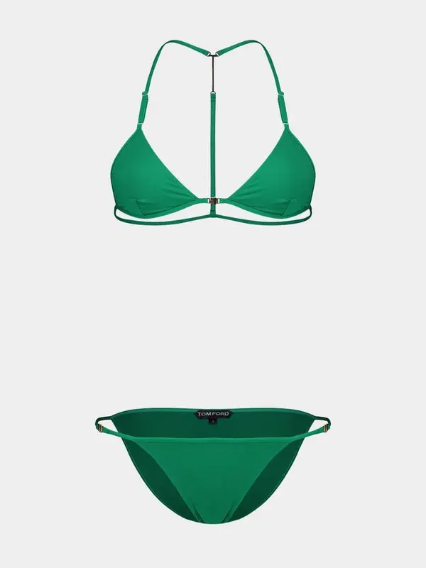 TOM FORD Triangle Bikini Set - Green
