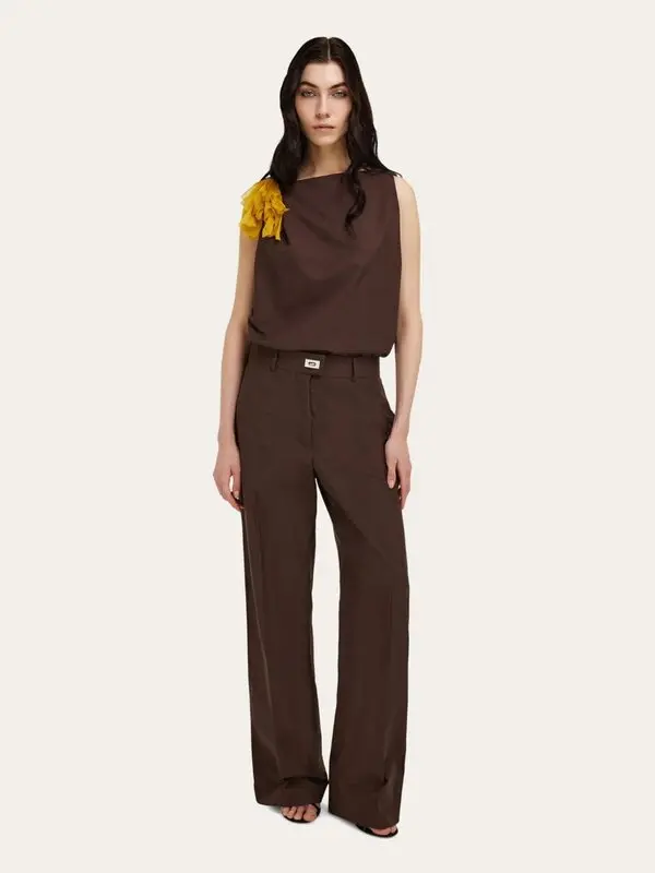 FERRAGAMO Espresso Tailored Trousers
