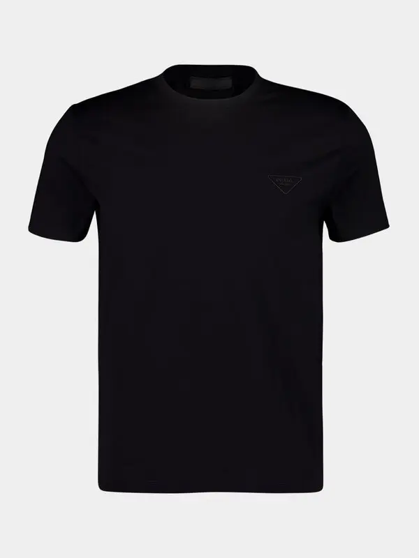 Prada Short-sleeved Cotton Pullover - Black