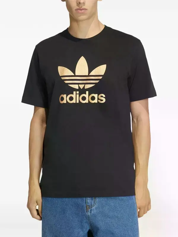 Adidas Trefoil Logo-print T-shirt - Black